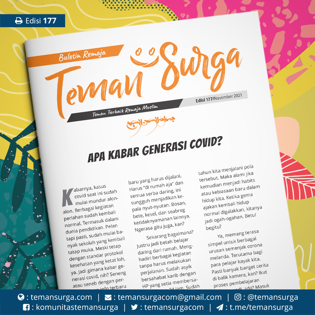Buletin Teman Surga 177. Apa Kabar Generasi Covid? | Buletin Teman ...